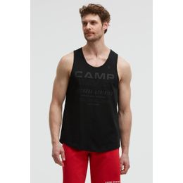 Tanktop CAMP DAVID, Herren, Gr. 4XL, schwarz, Single Jersey, Material: 95% Baumwolle, 5% Elasthan, bedruckt, regular fit normal, Rundhals, Tops Tanktop, aus Baumwolle