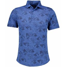 Poloshirt Ragman, Herren, Gr. L, blau, melange, 765, Piqu&eacute;, 52% Baumwolle, 48% Polyester, regular fit, ohne Ausschnitt, Shirts