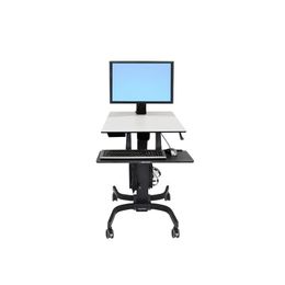 Ergotron WorkFit-C Single LD mobiler Steh-Sitz Arbeitsplatz f&uuml;r ein Display bis 76,2 cm 30 Zoll