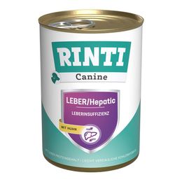 Rinti Canine Leber/Hepatic Huhn Hunde-Nassfutter Di&auml;t-Alleinfuttermittel 12x400 g