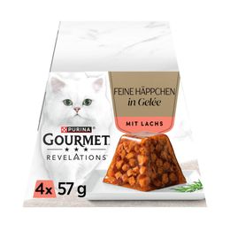 GOURMET REVELATIONS Feine H&auml;ppchen in Gel&eacute;e mit Lachs 24x57 g