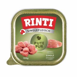 Rinti Singlefleisch Pute Pur Hunde-Nassfutter Monoprotein 10x150g