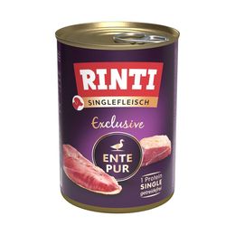 Rinti Singlefleisch Ente Pur Hunde-Nassfutter getreidefrei 12x400g