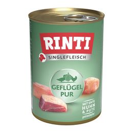 Rinti Singlefleisch Exclusive Gefl&uuml;gel pur Hunde-Nassfutter getreidefrei 12x400g