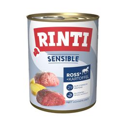 Rinti Sensible Ross & H&uuml;hnerleber & Kartoffel Hunde-Nassfutter getreidefrei 6x800g