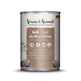 Venandi Animal Kalb als Monoprotein Katzen-Nassfutter hohe Vertr&auml;glichkeit 6x400g