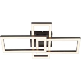 Brilliant LED Deckenleuchte "Tavora", schwarz, H: 10cm, Leuchten, LED-Profilleuchte, 2200 lm, 3000 K, 48 x 28 cm, Kunststoff schwarz, LED Deckenleuchte