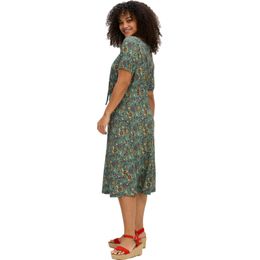 sheego Gro&szlig;e Gr&ouml;&szlig;en Jerseykleid mit floralem Print, ozean-tiefblau-bedruckt, Gr&ouml;&szlig;e 52 - Damen