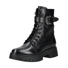 Schn&uuml;rstiefelette REGARDE LE CIEL "Regarde Le Ciel Stiefelette Leder", Damen, Gr. 39, schwarz, Leder, Schuhe Schn&uuml;rstiefelette