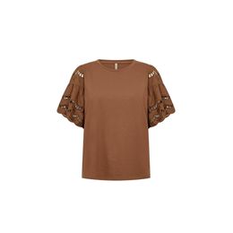 Kurzarmhemd soyaconcept "Soya Concept T-shirt SC-LORAINE", Damen, Gr. L, Normalgr&ouml;&szlig;en, 8710 toffee, Obermaterial: 100% Baumwolle, Hemden
