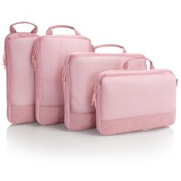 Kofferorganizer Heys "Ecotex Compression Packing Cube", Gr. B/H/T: 35,6cm x 29,2cm x 12,7cm, pink (pink sand), Nylon, unifarben, Taschen, komprimierbare Packw&uuml;rfel, Packtaschen, Organizer f&uuml;r Koffer