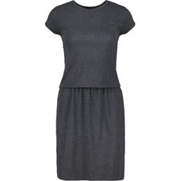 alife and kickin Sommerkleid ALIFE & KICKIN, Damen, Gr. XS, Normalgr&ouml;&szlig;en, grau (moonless melange), 60% Baumwolle, 40% Polyester, Rundhals, Kleider Sommerkleid
