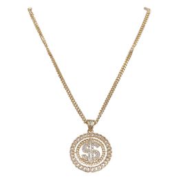 Edelstahlkette Urban Classics "Urban Classics Unisex Dollar Diamond Necklace", gold, Halsketten, Damen, onesize, Edelstahlkette