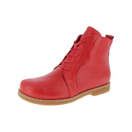 Schn&uuml;rstiefelette Andrea Conti "Andrea Conti Stiefelette Leder", Damen, Gr. 39, rot (chili), Leder, Schuhe Schn&uuml;rstiefelette