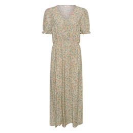 Midikleid Cream "Kleid CRTiah", Damen, Gr. 36, N-Gr, gr&uuml;n flower print, Obermaterial: 100% Viskose CV., Kleider Midikleid