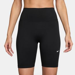 Trainingstights Nike "W NK DF ONE HR 8" SHRT USEAM", Damen, Gr. XS, N-Gr, schwarz (schwarz, wei&szlig;), Obermaterial: 80% Polyester, 20% Elasthan, Hosen, sportlicher Stil, f&uuml;r Erwachsene
