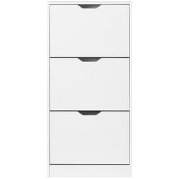Mid.you Schuhkipper, Wei&szlig;, Holzwerkstoff, 117x23.5x55 cm, Garderobe, Schuhaufbewahrung, Schuhkipper