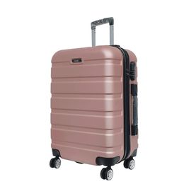 Novel Reisekoffer, Ros&eacute;gold, Metall, Kunststoff, 48x77x29 cm, Zahlenschloss, h&ouml;henverstellbarer Teleskopgriff, 360&deg;-Rollensystem, Tragehenkel, Netzfach, Freizeit, Koffer & Taschen, Koffer