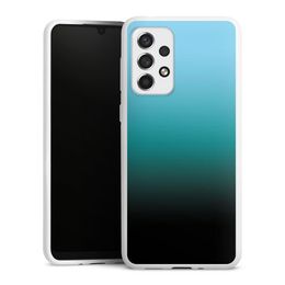 DeinDesign Galaxy A33 5G Handy Silikon H&uuml;lle Case wei&szlig; Handyh&uuml;lle Ombre Two-Tone Black Silikon Case