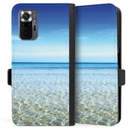 DeinDesign Xiaomi Redmi Note 10 Pro Handy Klapph&uuml;lle Handyh&uuml;lle aus Kunst Leder schwarz Flip Case Urlaub Ocean Sky Sideflip mit langer Lasche