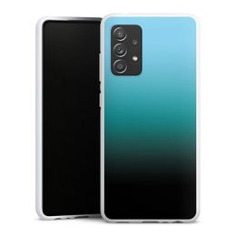 DeinDesign Galaxy A52s 5G Handy Silikon H&uuml;lle Case wei&szlig; Handyh&uuml;lle Ombre Black Two-Tone Silikon Case