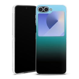 DeinDesign Galaxy Z Flip 7 FE Handy Hard Case Schutzh&uuml;lle transparent Smartphone Handy H&uuml;lle Ombre Two-Tone Black Hard Case
