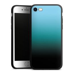 DeinDesign iPhone SE (2020) Handy Premium Silikon H&uuml;lle Handyh&uuml;lle schwarz Case Ombre Two-Tone Black Silikon Premium Case