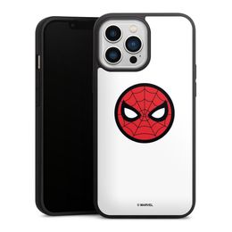 DeinDesign iPhone 13 Pro Max Handy Premium Silikon H&uuml;lle Handyh&uuml;lle schwarz Case Merchandise Marvel Spiderman Silikon Premium Case