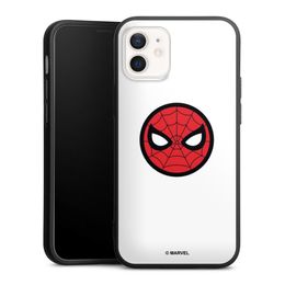 DeinDesign iPhone 12 mini Handy Premium Silikon H&uuml;lle Handyh&uuml;lle schwarz Case Merchandise Marvel Spiderman Silikon Premium Case