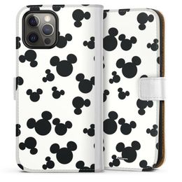 DeinDesign iPhone 12 Pro Max Handy Klapph&uuml;lle Handyh&uuml;lle aus Kunst Leder wei&szlig; Flip Case Mickey Mouse Official Licensed Product Disney Sideflip mit Lasche
