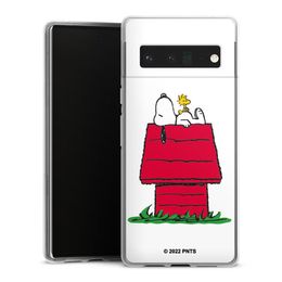 DeinDesign Google Pixel 6 Pro Handy Silikon H&uuml;lle Case transparent Handyh&uuml;lle Snoopy Peanuts Official Licensed Product Silikon Case
