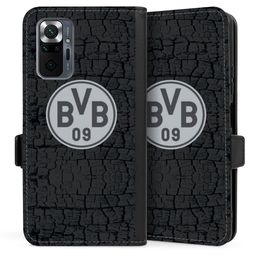 DeinDesign Xiaomi Redmi Note 10 Pro Handy Klapph&uuml;lle Handyh&uuml;lle aus Kunst Leder schwarz Flip Case Borussia Dortmund Jersey Bvb Sideflip mit langer Lasche