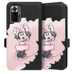 DeinDesign Xiaomi Redmi Note 10 Pro Handy Klapph&uuml;lle Handyh&uuml;lle aus Kunst Leder schwarz Flip Case Disney Motiv Ohne Hintergrund Sideflip mit langer Lasche