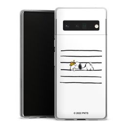 DeinDesign Google Pixel 6 Pro Handy Silikon H&uuml;lle Case transparent Handyh&uuml;lle Snoopy Dog Peanuts Silikon Case