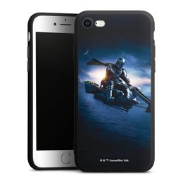 DeinDesign iPhone SE (2020) Handy Premium Silikon H&uuml;lle Handyh&uuml;lle schwarz Case Star Wars Merchandise The Mandalorian Silikon Premium Case