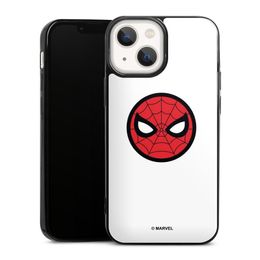DeinDesign iPhone 13 Mini Handy Slim Case extra d&uuml;nn Silikon Handyh&uuml;lle schwarz H&uuml;lle Merchandise Marvel Spiderman Silikon Slim Case