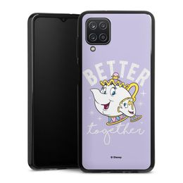 DeinDesign Galaxy A12 Handy Silikon H&uuml;lle Case schwarz Handyh&uuml;lle The Beauty And The Beast Tassilo Disney
