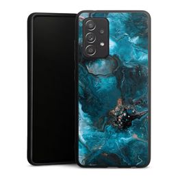 DeinDesign Galaxy A52s 5G Handy Premium Silikon H&uuml;lle Handyh&uuml;lle schwarz Case Ocean Blue Marble Silikon Premium Case