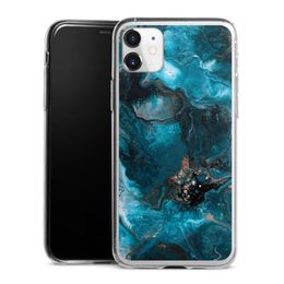 DeinDesign iPhone 11 Handy Slim Case Silikon Handyh&uuml;lle transparent H&uuml;lle extra d&uuml;nn Blue Marble Ocean Silikon Slim Case