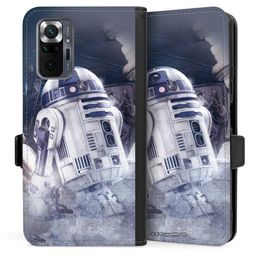 DeinDesign Xiaomi Redmi Note 10 Pro Handy Klapph&uuml;lle Handyh&uuml;lle aus Kunst Leder schwarz Flip Case Robot Star Wars Merchandise Sideflip mit langer Lasche