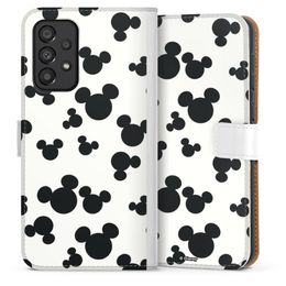 DeinDesign Galaxy A33 5G Handy Klapph&uuml;lle Handyh&uuml;lle aus Kunst Leder wei&szlig; Flip Case Mickey Mouse Official Licensed Product Disney Sideflip mit Lasche