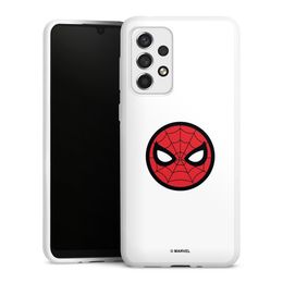 DeinDesign Galaxy A33 5G Handy Silikon H&uuml;lle Case wei&szlig; Handyh&uuml;lle Spiderman Merchandise Marvel Silikon Case