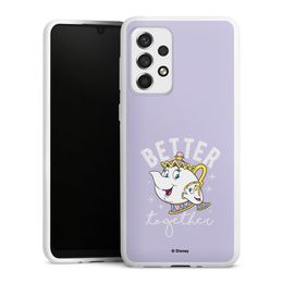 DeinDesign Galaxy A33 5G Handy Silikon H&uuml;lle Case wei&szlig; Handyh&uuml;lle The Beauty And The Beast Tassilo Disney Silikon Case