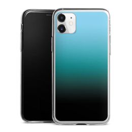 DeinDesign iPhone 11 Handy Slim Case Silikon Handyh&uuml;lle transparent H&uuml;lle extra d&uuml;nn Two-Tone Ombre Black Silikon Slim Case