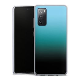 DeinDesign Galaxy S20 FE Handy Silikon H&uuml;lle Case transparent Handyh&uuml;lle Two-Tone Ombre Black Silikon Case