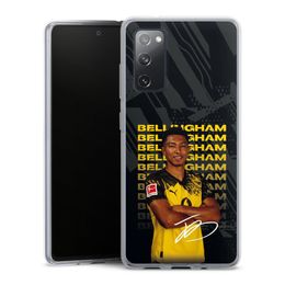 DeinDesign Galaxy S20 FE Handy Silikon H&uuml;lle Case transparent Handyh&uuml;lle Borussia Dortmund Jobe Bellingham Bvb Silikon Case