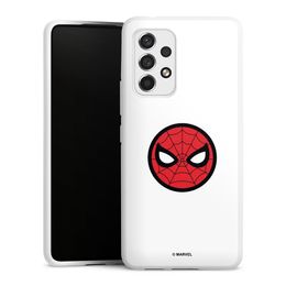 DeinDesign Galaxy A53 5G Handy Silikon H&uuml;lle Case wei&szlig; Handyh&uuml;lle Spiderman Merchandise Marvel Silikon Case
