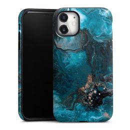 DeinDesign iPhone 11 Handy Panzer Handyh&uuml;lle robuste Outdoor H&uuml;lle Schutzh&uuml;lle gl&auml;nzend Ocean Marble Blue Tough Case