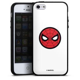 DeinDesign iPhone SE (2016-2019) Handy Silikon H&uuml;lle Case schwarz Handyh&uuml;lle Spiderman Merchandise Marvel
