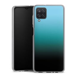 DeinDesign Galaxy A12 Handy Silikon H&uuml;lle Case transparent Handyh&uuml;lle Ombre Two-Tone Black Silikon Case